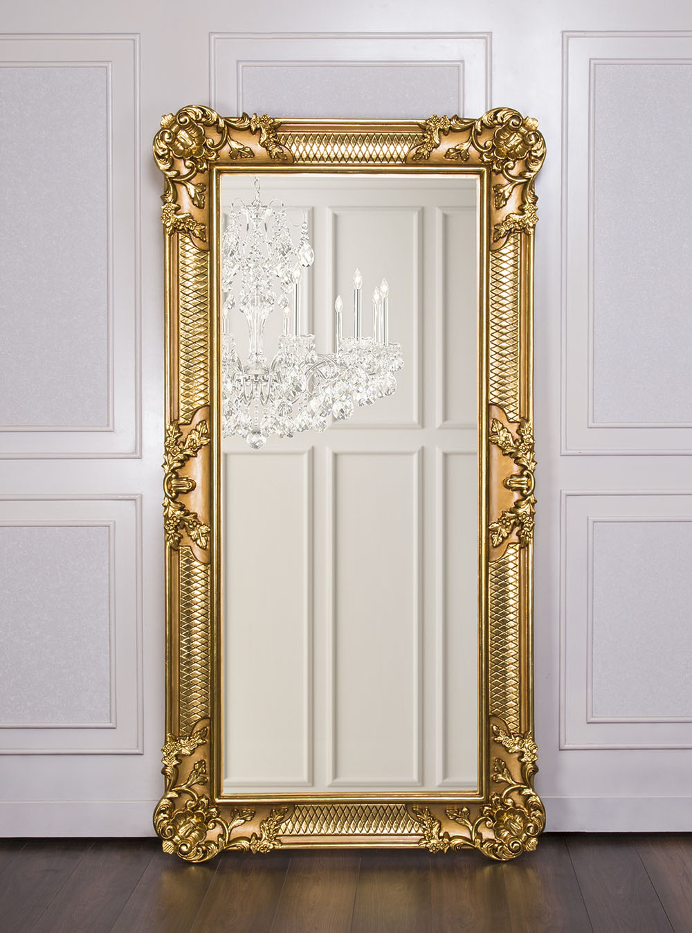 Gold CYNOPOLIS Floor Standing Mirror